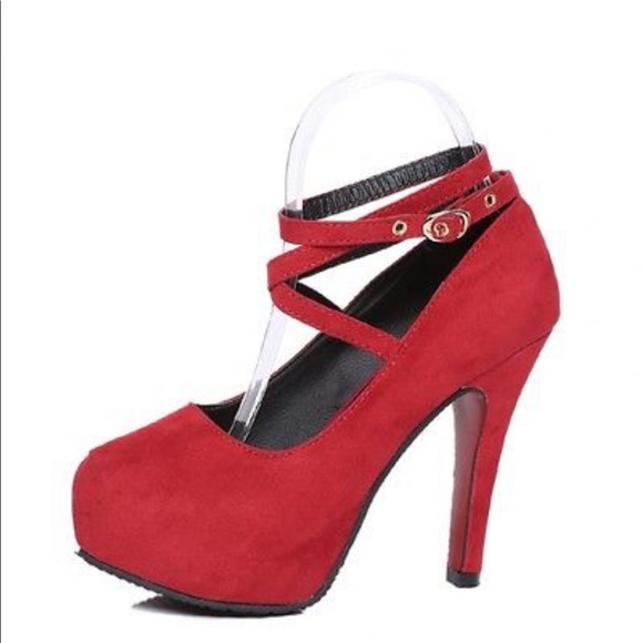 Shoes | Red Platform Stiletto Heels | Poshmark